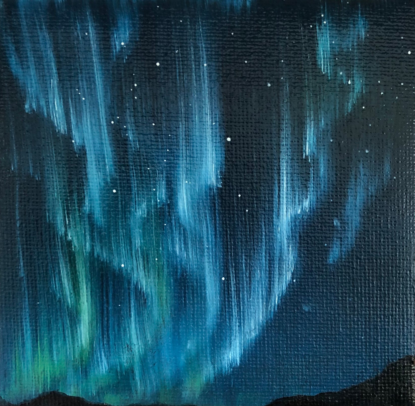Aurora V - Mini Painting on Easel Stand – Claire Valentine Artist