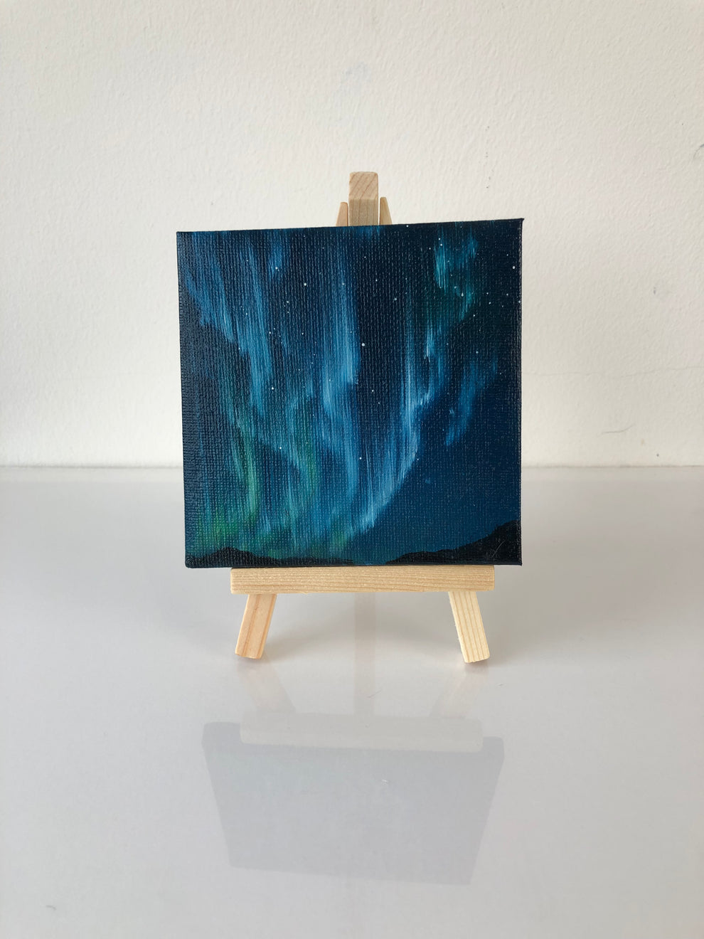 Aurora V - Mini Painting on Easel Stand – Claire Valentine Artist